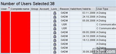 View Sap Locked User