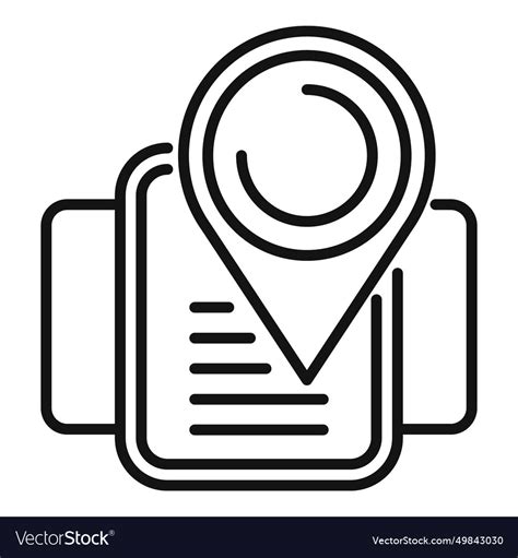 Runner App Watch Icon Outline Digital Royalty Free Vector