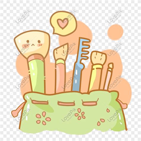 귀여운 메이크업 브러쉬 Png 일러스트 무료 다운로드 Lovepik