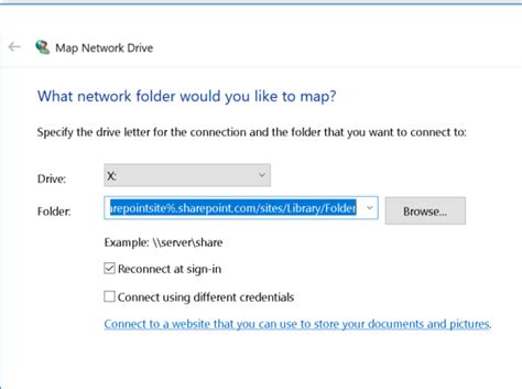 How To Map Sharepoint Document Library As Network Drive Letter