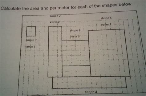 Solved Calculate The Area And Perimeter For Each Of The Shapes Below