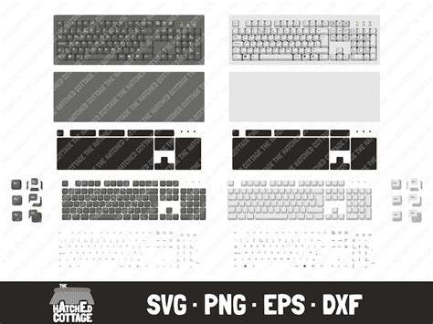 Computer Keyboard SVG PC Hardware Peripheral SVG Layered Cut File Clip Art Png Eps Dxf Etsy