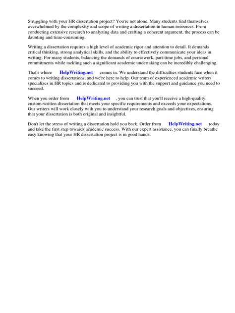 Hr Dissertation Projects Pdf Human Resource Management Recruitment
