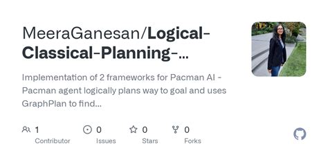 GitHub MeeraGanesan Logical Classical Planning Agents Implementation