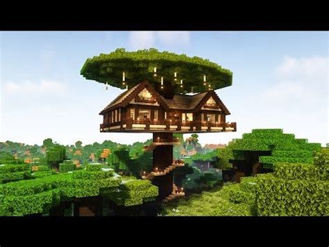 Tree House Minecraft Tutorial YouTube In Minecraft House Designs Minecraft Houses