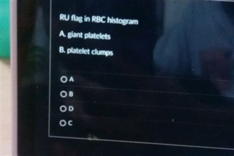 Ru Flag In Rbc Histogram A Giant Platelets B Studyx Ru Flag In Rbc Histogram A Giant Platelets B Studyx