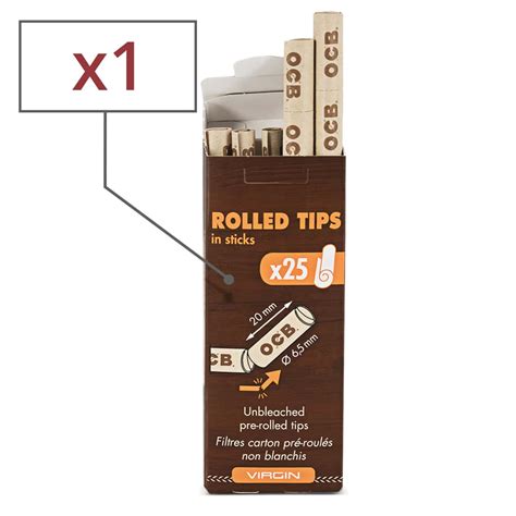 Filtres en carton OCB pré roulés Stick Non Blanchis x 1 0 95