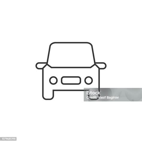 자동차 자동 라인 아이콘입니다 모바일 응용 프로그램 웹 사이트 또는 데스크톱 응용 프로그램에 대 한 간단 하 고 현대 평면 벡터 일러스트 레이 션 공연에 대한 스톡 벡터