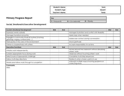 Progress Report Template Word