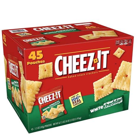 Cheez It White Cheddar Snack Packs 15 Oz Bags Box Of 45