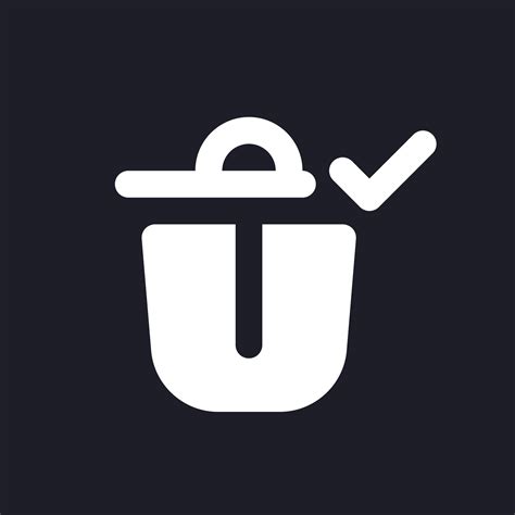 Successfully Deleted White Pixel Perfect Solid Ui Icon Removing Confirm Bin With Check Mark