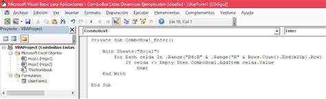 Mapaccino Como Agregar Lista Dinámica A Combobox De Formulario Vba Excel 2016