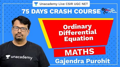 75 days csir ugc net crash course ordinary differential equation