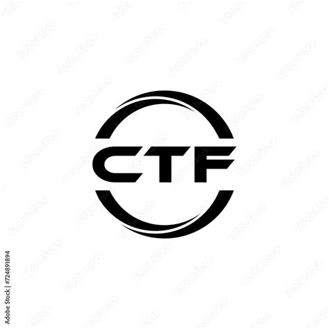 Ctf Letter Logo Design With White Background In Illustrator Cube Logo
