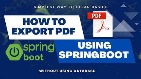 How To Export Data To PDF Using Spring Boot App Simplest Way Without Using DB YouTube