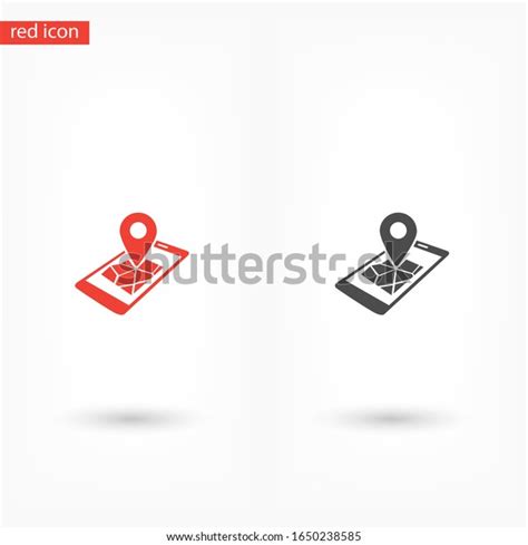 Gps Phone Icon Map Marker Vector Stock Vector Royalty Free 1650238585