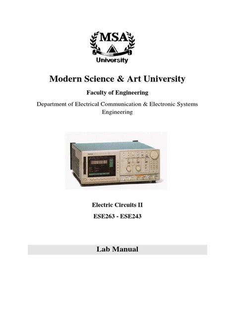 Circuits Ii Lab Manual Pdf Significant Figures Electrical Impedance