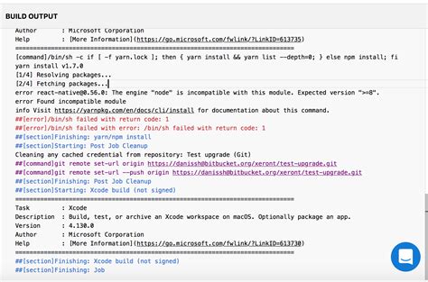 Build Failing Using Latest Freshly Installed React Native Issue Microsoft React
