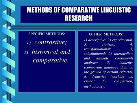 Ppt Essentials Of Comparative Linguistics Powerpoint Presentation Free Download Id5597436