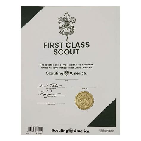 Commissioners The New Scouts Bsa First Class Wall Certificate Is Now