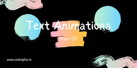 Text Animation Using Html Css Part Web Development