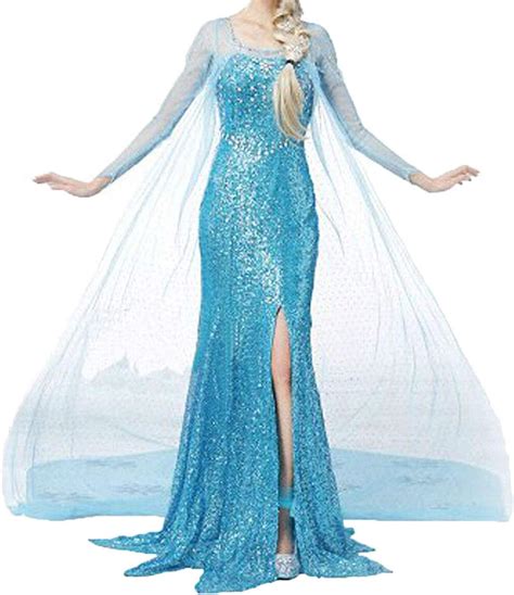Cczwei Womens Womon Halloween Cosplay Frozen Elsa Princess Costume