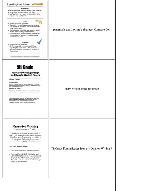 Grade 5 Essay Writing Pdf