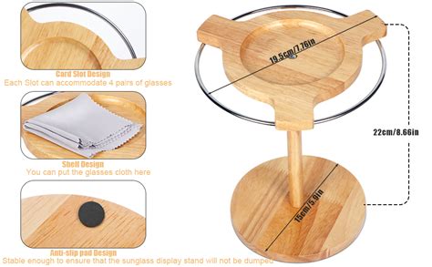 Sunglasses Organizer Glasses Holder Stand With 360 Rotating Display Eyeglasses Rack