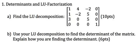 Video Solution Determinants And Lu Factorization [1 1 Find The Lu