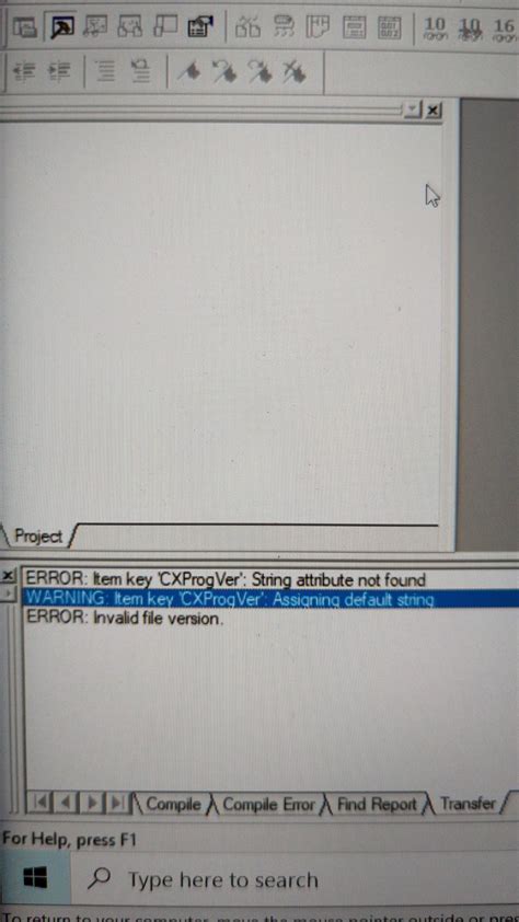 OMRON Cx Programmer Error Please Help R PLC