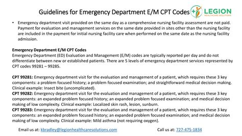 PPT Guidelines For Emergency Department E M CPT Codes PowerPoint Presentation ID