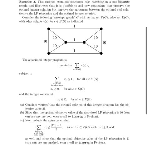 Solved Exercise This Exercise Examines Maximum Edge Chegg