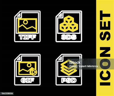 라인 3ds 파일 문서 Psd  및 Tiff 아이콘을 설정합니다 벡터 0명에 대한 스톡 벡터 아트 및 기타 이미지 0명