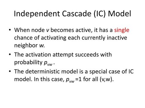 Independent Cascade Model And Linear Threshold Model Ppt Download