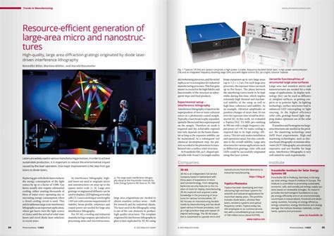 Photonicsviews Nickel Shims With Large Format Gratings Originated By Diode Laser Driven
