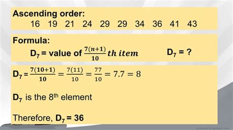 Deciles And Quartiles Point Measures Pptx