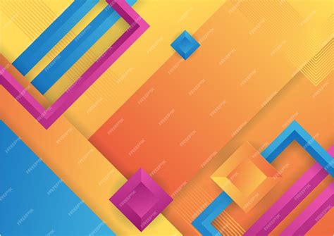 Premium Vector Abstract Colorful Geometric Shapes Background