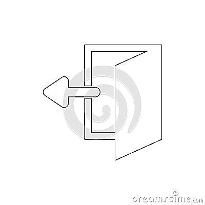 Close Door Exit Logout Out Outline Icon Signs And Symbols Can Be Used For Web Logo Mobile App