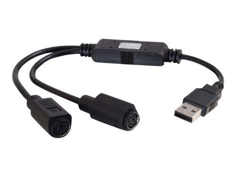 Usb To Ps 2 Keyboard Mouse Adapter Cable Black Techexpress
