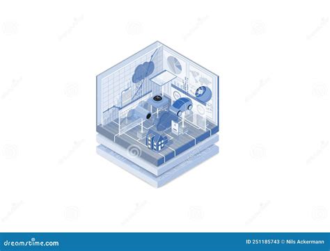 IOT Internet Of Things Concept Vector Illustration Of Isometric Cube Stock Vector