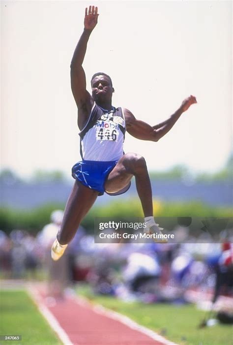 Carl Lewis Doing The Long Jump At The Us National News Photo