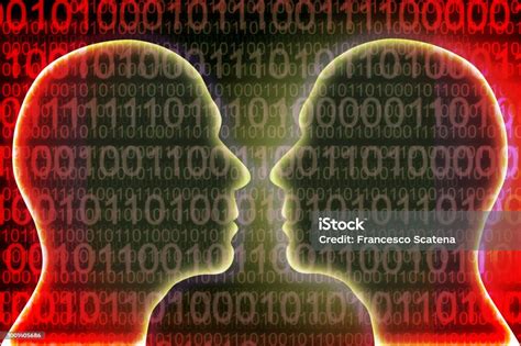 배경컨셉 이미지에 바이너리 코드와 인간의 머리 0에 대한 스톡 벡터 아트 및 기타 이미지 0 1 Istock