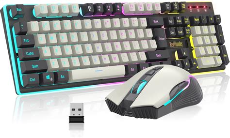 Redthunder K10 Wireless Gaming Keyboard And Mouse Combo Led Backlit