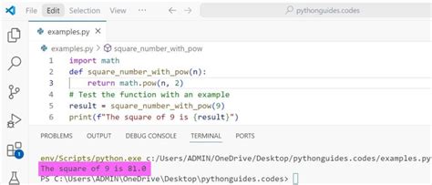 How To Create A Square Function In Python