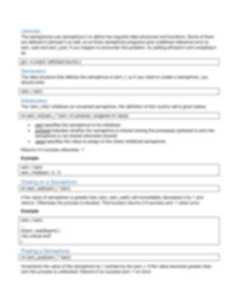 Solution Semaphores Operating System Studypool