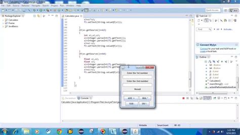 Simple Calculator In Java Eclipse Youtube