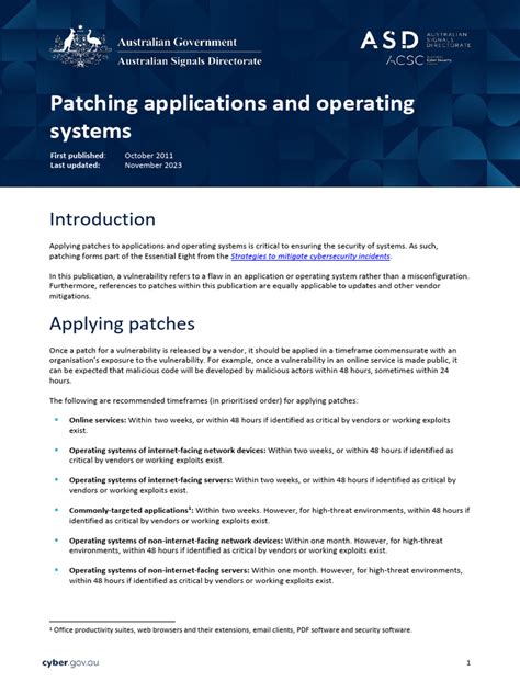 Patching Applications And Operating Systems November 2023 Pdf Cloud Computing Exploit