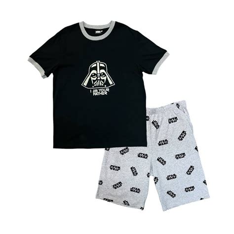 Pijama Star Wars Talla Eg Manga Corta Con Estampado Stars Wars Negro