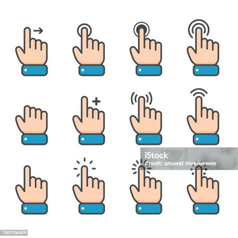 모바일 터치 스크린 장치에 대한 다양한 제스처에서 벡터 만화 손가락 마우스 커서 에 대한 스톡 벡터 아트 및 기타 이미지 감각 지각 검색 Istock