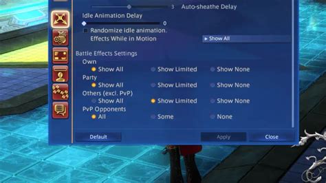 ffxiv best settings to play with
